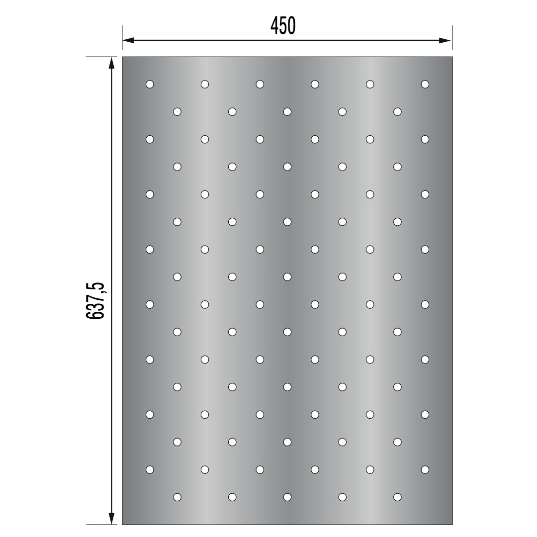 Dinac Gabarit De Per age Pour Clou Podotactiles 637 5 X 450 Mm
